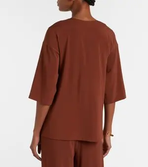 Max Mara Giglio Keyhole Oversized Top - Brown