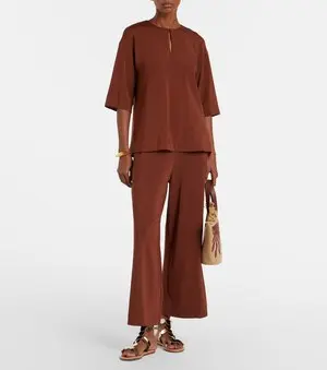 Max Mara Giglio Keyhole Oversized Top - Brown