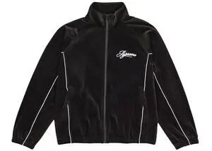 Supreme Velour Mesh Track Jacket - Black