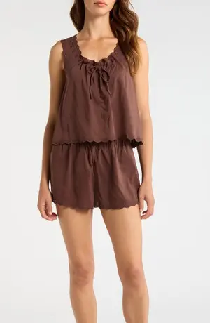 REFORMATION Hazel Short Pajamas - Cafe