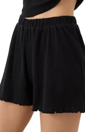 PACT Organic Cotton Pointelle Short - Black