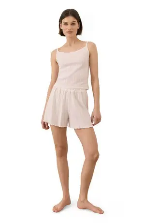 PACT Organic Cotton Pointelle Short Soft Pink