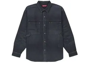 Supreme Worn Snap Painter Shirt - Black