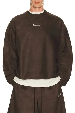 Fear Of God Signature Modern Crewneck Sweatshirt - Brown