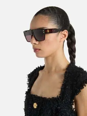 Balmain B-scene Sunglasses - Brown