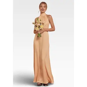 MAIDS TO MEASURE Tilly Halter Gown - Peach