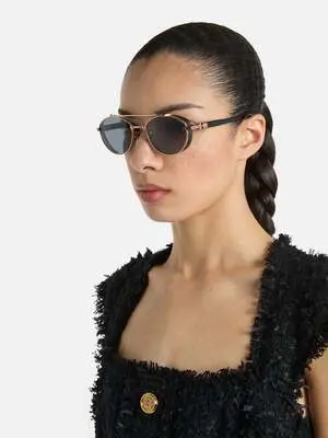 Balmain Brigade-iv Aviator Sunglasses - Pink