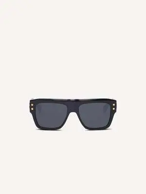 Balmain B-Scene Square Sunglasses Black