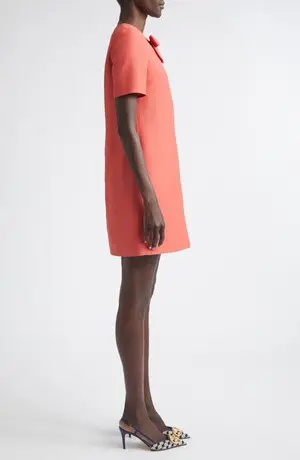 Valentino Garavani Crepe Couture Bow Shift Dress