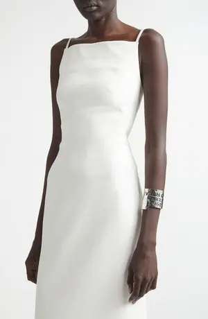 Givenchy Sliced Crepe Cady Column Dress - Ivory