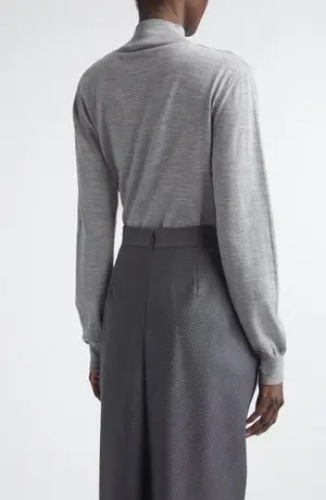 Givenchy Draped Merino Wool-blend Sweater - Light Grey