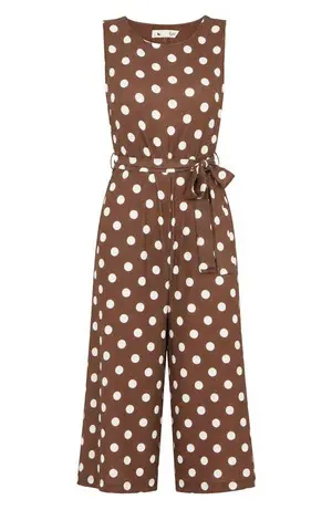 YUMI Polka Dot Culotte Jumpsuit