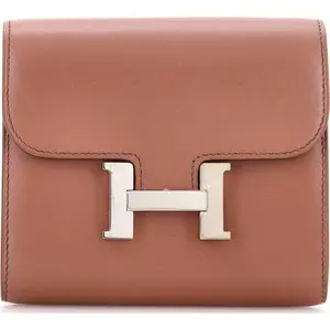 Hermès Constance Wallet Tadelakt Compact - Grey