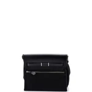 Hermès Herbag Zip Toile And Leather 20 - Black