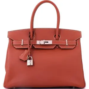 Hermès Birkin Handbag Orange Epsom With Palladium Hardware 30 - Brique