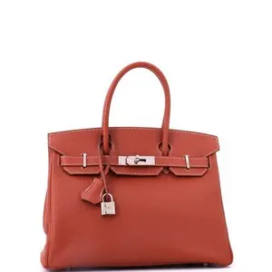 Hermès Birkin Handbag Orange Epsom With Palladium Hardware 30 - Red