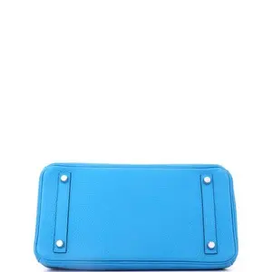 Hermès Birkin Handbag Verso Togo With Palladium Hardware 30 - Blue