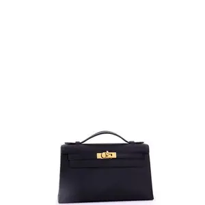 Hermès Kelly Pochette Swift - Black