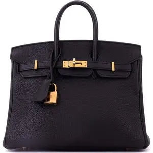 Hermès Birkin 25 Handbag Black Togo With Rose Gold Hardware - Noir