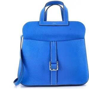 Hermès Halzan 31 Bag Clemence - Blue