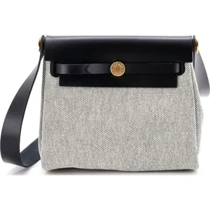 Hermès Herbag Zip Toile And Leather 20 - Black