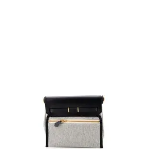 Hermès Herbag Zip Toile And Leather 20 - Noir