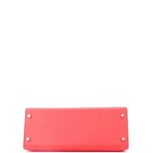 Hermès Kelly Handbag Epsom With Palladium Hardware 28 - Pink