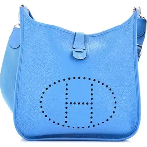 Hermès Evelyne Bag Gen Iii Clemence Gm - Blue