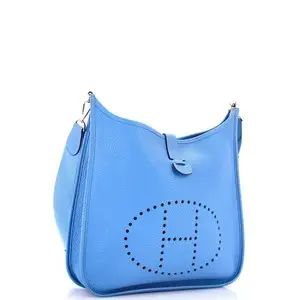 Hermès Evelyne Bag Gen Iii Clemence Gm - Blue