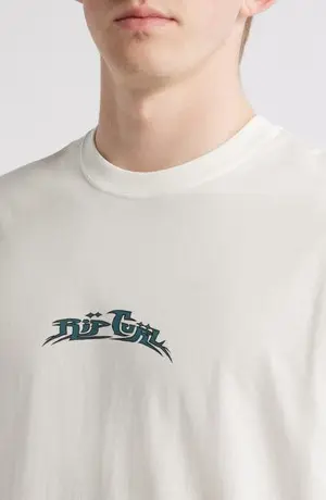 Rip Curl Hazed & Tubed Cotton Graphic T-shirt - Bone