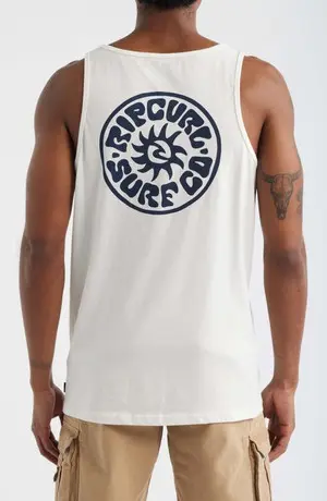 Rip Curl Graphic Cotton Tank Top - Bone