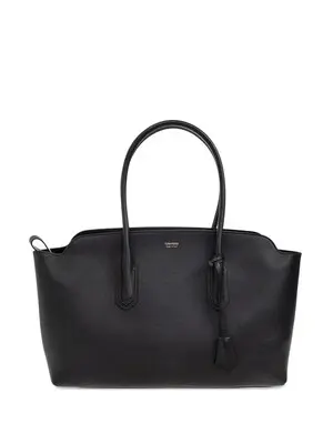 TOM FORD Large Natural Grain Leather Shoulder Bag - Black