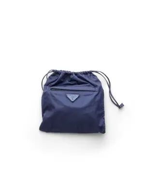 Prada Foldable Re-nylon Pouch - Blue
