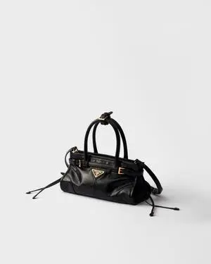 Prada Bonnie Leather Mini Handbag - Black