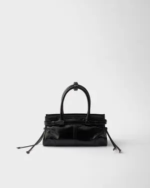 Prada Bonnie Leather Mini Handbag - Black