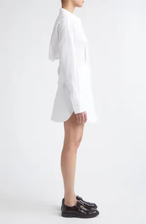 Monse Cotton Poplin Shirtdress With Bunny Ear Ties