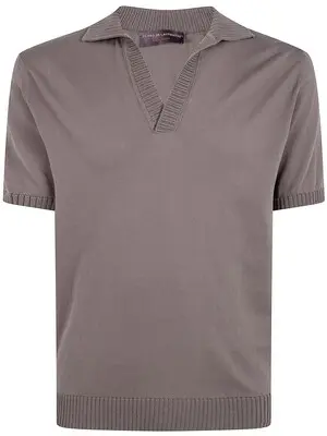 FILIPPO DE LAURENTIIS Short Sleeves "skipper" Polo Shirt - Gray