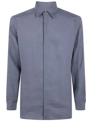 LARDINI Linen Shirt - Gray