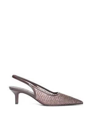 Brunello Cucinelli Pointed Slingback Mid Heel