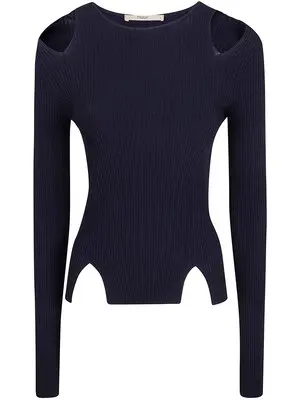 NUUR Round Neck Cut-out Sweater