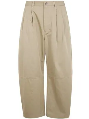 Comme Des Garçons Light Cotton Double Pinces Trousers - Beige