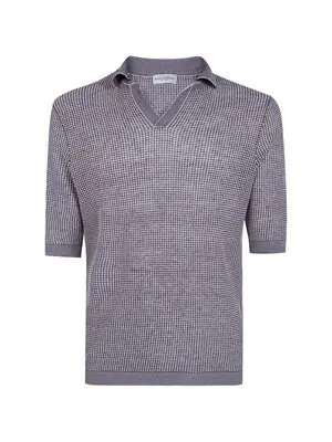 BALLANTYNE Derby Polo Shirt - Brown