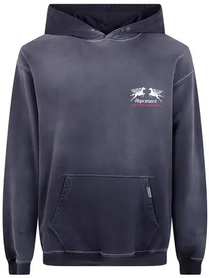 REPRESENT Relaxed Fit Hoodie - Black