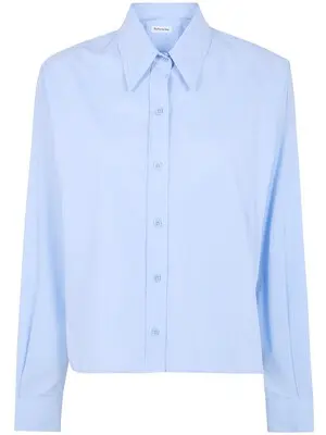 THE FRANKIE SHOP Arlen Cotton Boxy Shirt - Blue