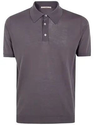 NUUR Short Sleeved Polo Neck T-shirt - Brown