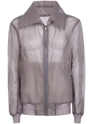 Rick Owens Bomber Dracucollar Jacket - Gray