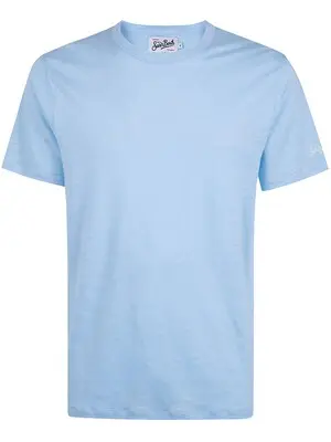 MC2 SAINT BARTH Linen Roundneck Sweater - Blue