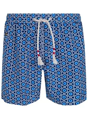 MC2 SAINT BARTH Printed Swim Shorts - Blue