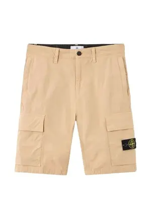 Stone Island Stretch Cotton Shorts - Gray