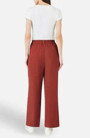 YUMI Linen Mix Mid-rise Trousers